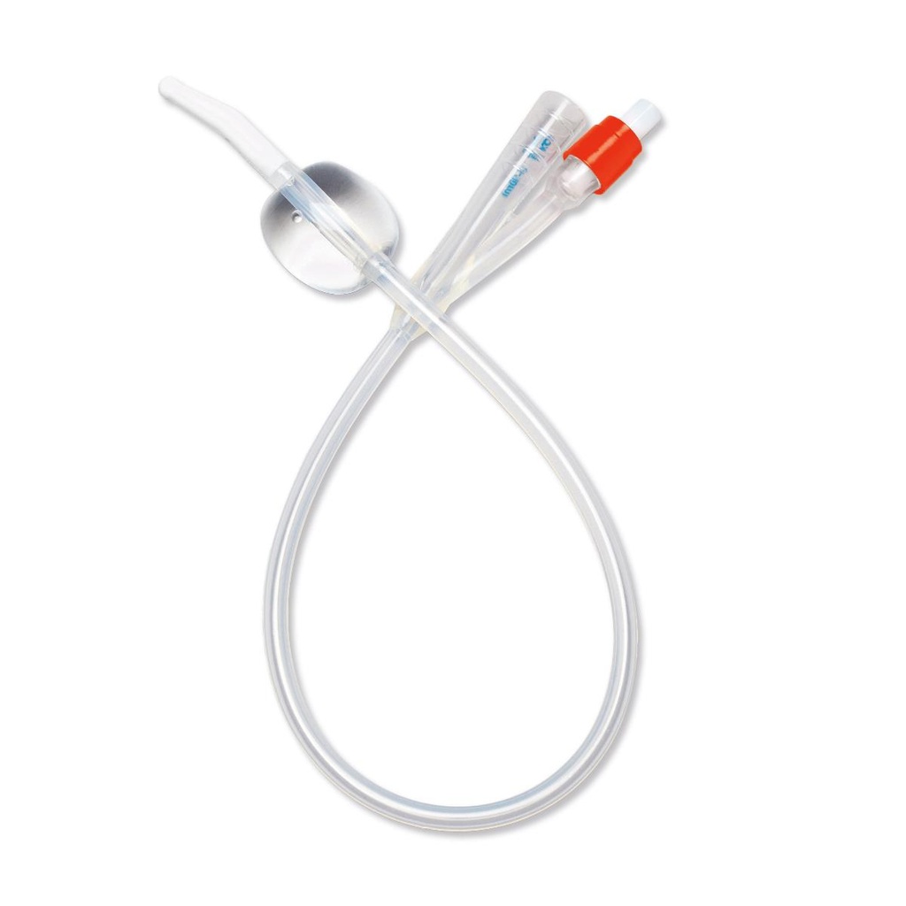 Foley Catheter, 100% Silicone, 18 Fr, 10 mL, Coude, 2-Way | CircleAMedical